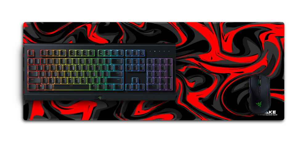 Liquid Red Gaming Mousepad XL